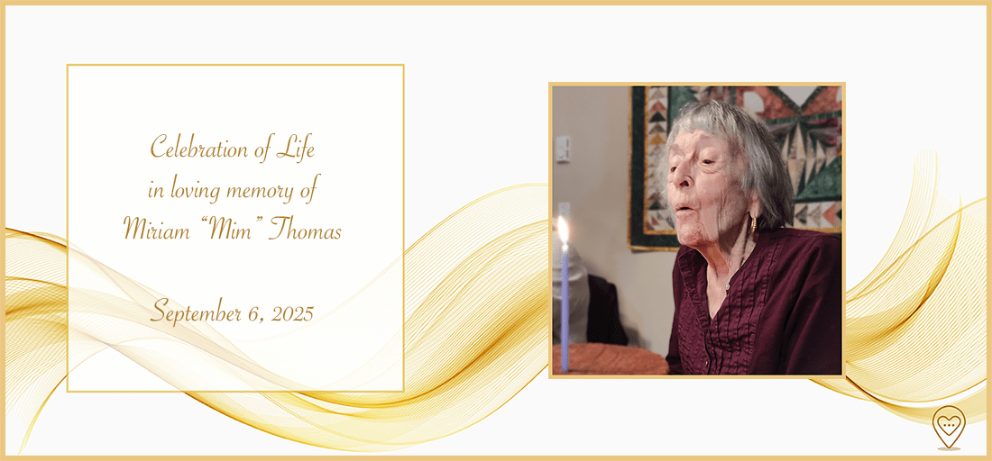 Miriam "Mim" Thomas Virtual Celebration of Life | Virtual Memorial ...